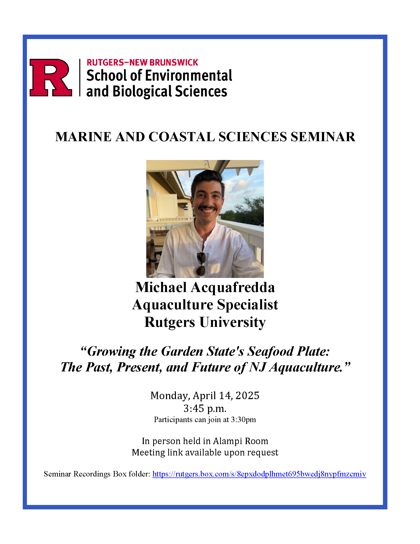 Growing the Garden State's Seafood Plate: The Past, Present, and Future ...